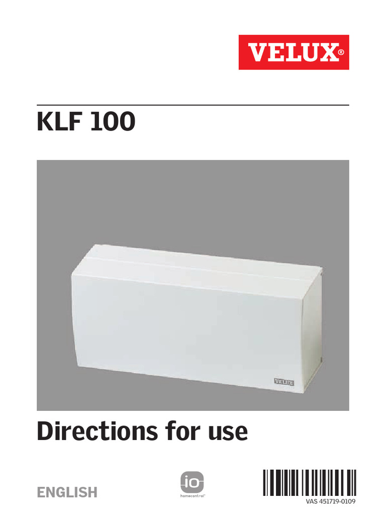 Velux Esővezérlő KLF 100 | PDF | Menu (Computing) | Thermostat