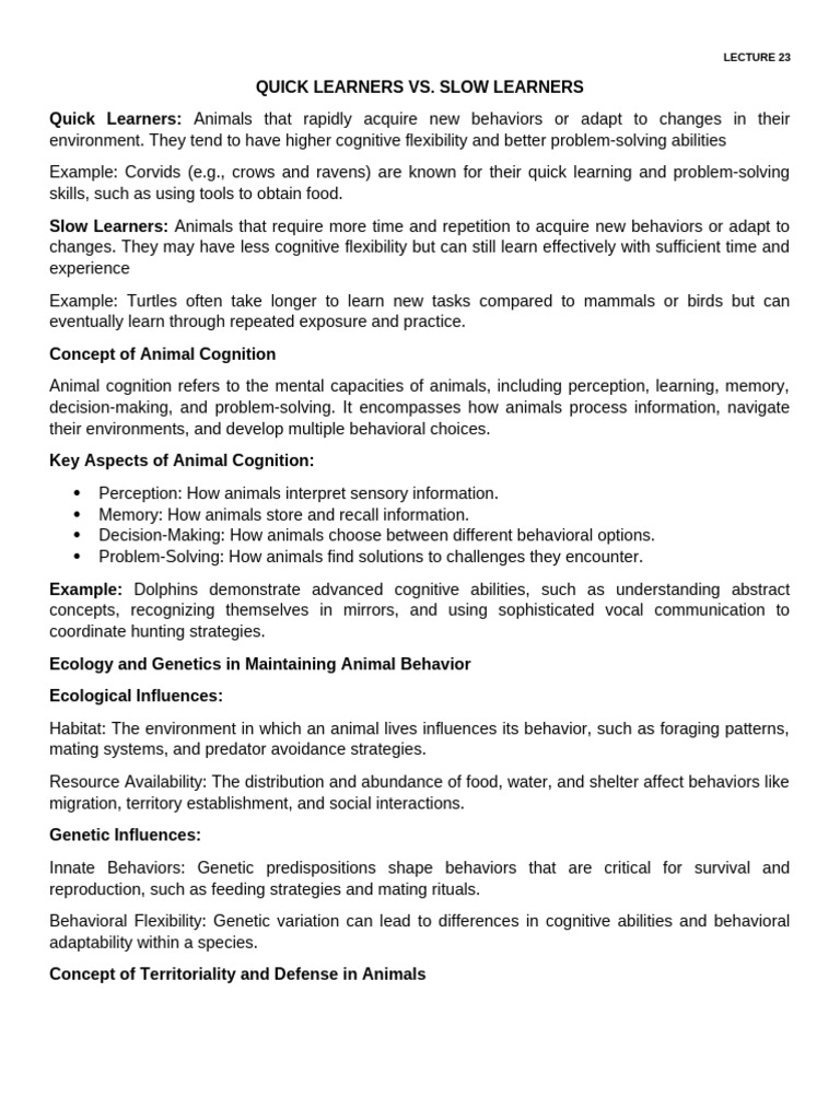 Quick Vs Slow Learner | PDF | Learning | Cognition