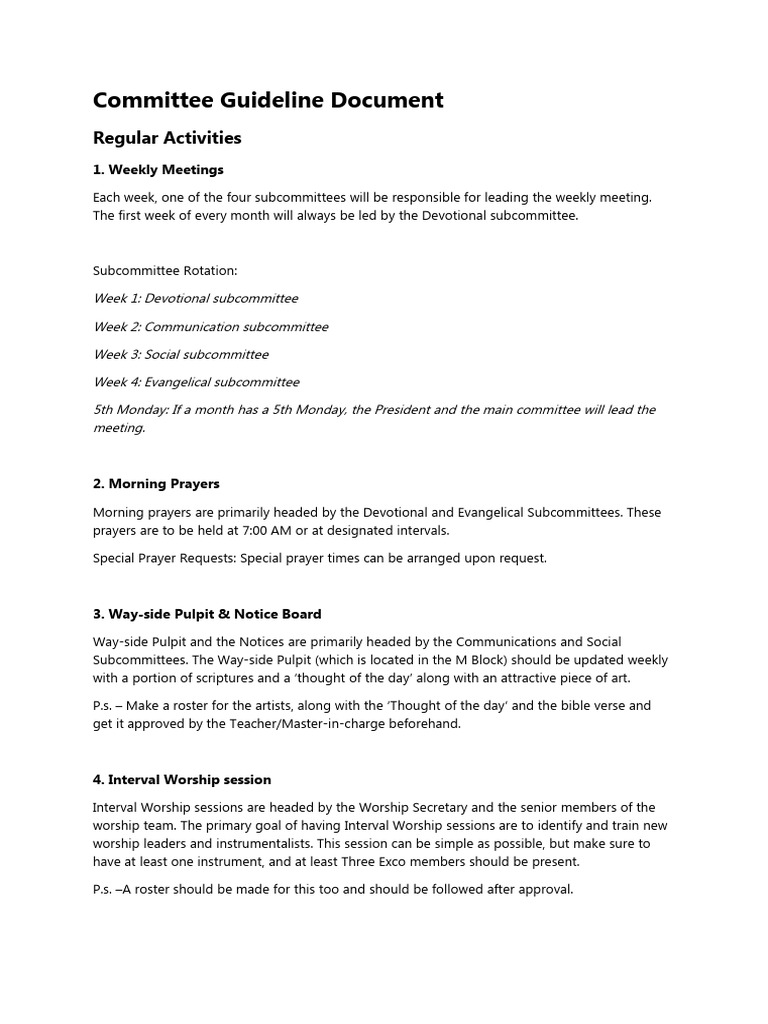 SCM Committee Guideline Document | PDF