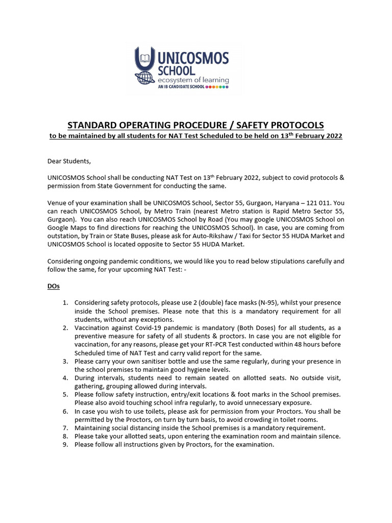 SOP For Students | PDF | Pandemic | Global Health