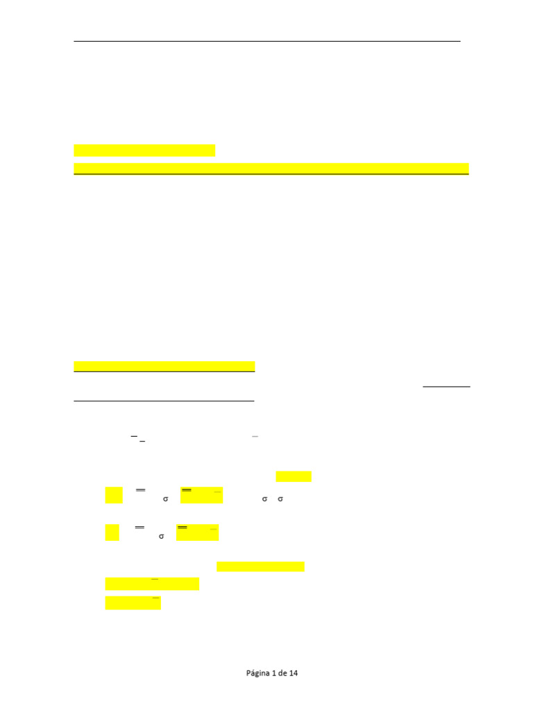 Formulas y Patrones de CEP | PDF | Media | Desviación Estándar