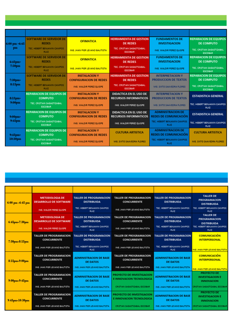 Horario de Clases Compu 2023-2 Ok | PDF | Informática | Tecnología de información y comunicaciones