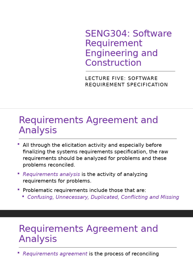 Lecture 5 - Software Requirement Specification | PDF | Use Case | Specification (Technical Standard)
