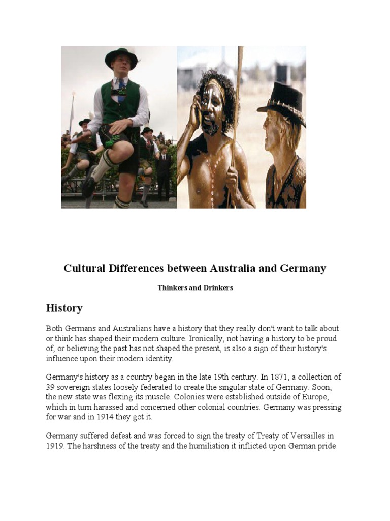 Cultural differences between thinking Germans and drinking Australians ...