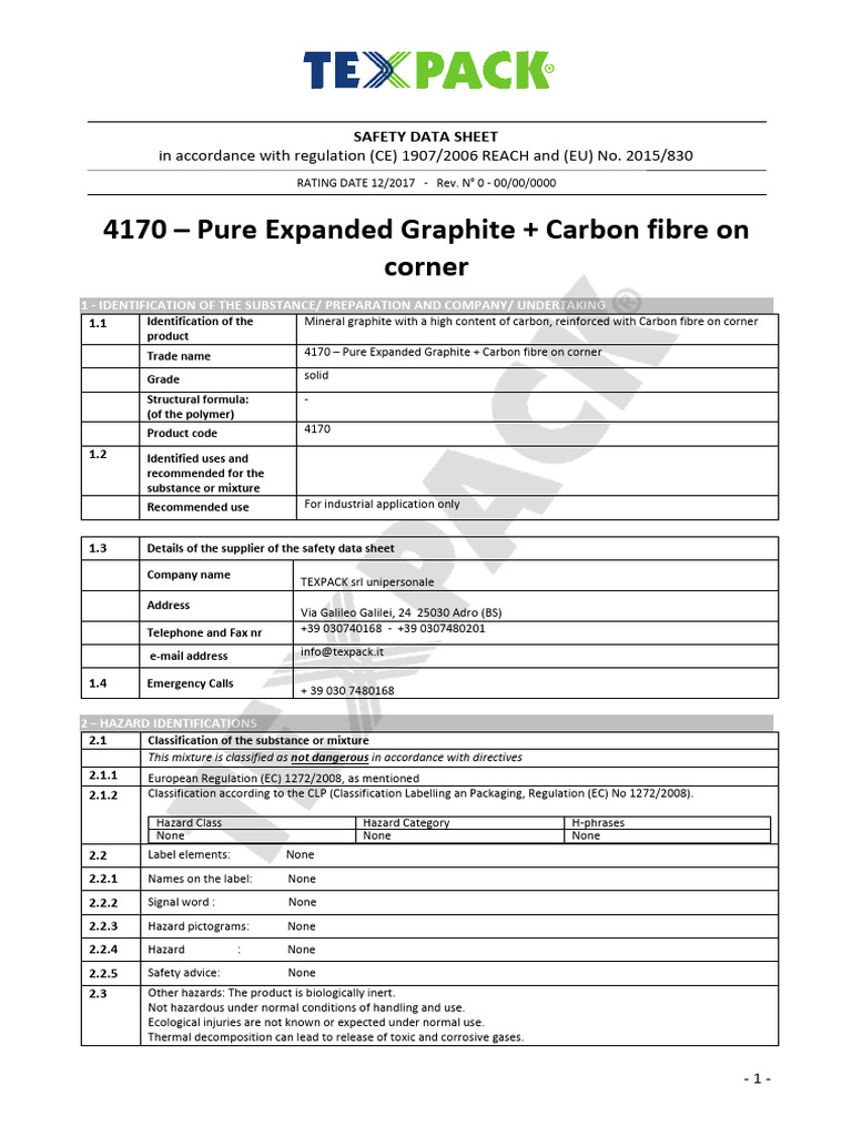 4170 Expanded Pure Graphite Carbon Fibre On The Corner 1 | PDF ...