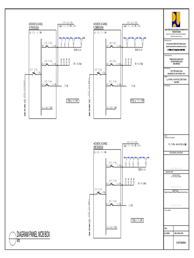 Diagram MCB untuk Panel Listrik Rumah | PDF
