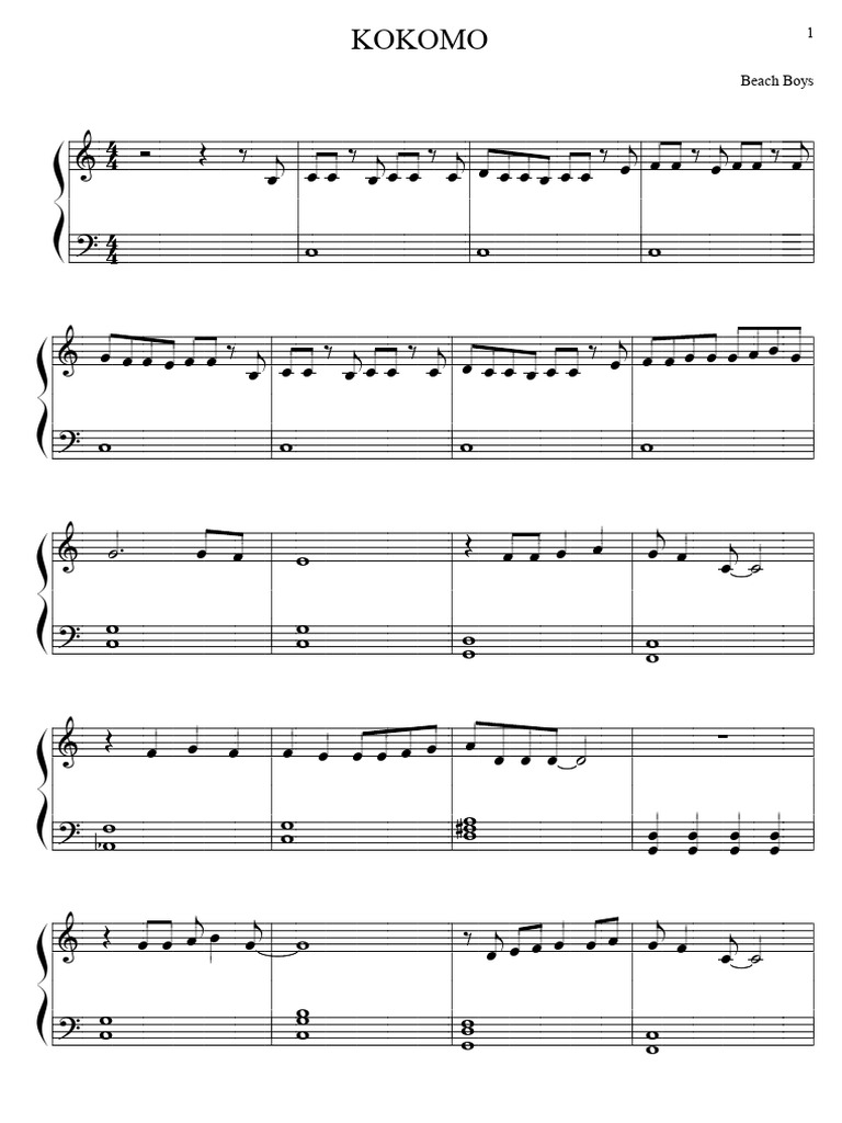 Kokomo - Beach Boys | PDF