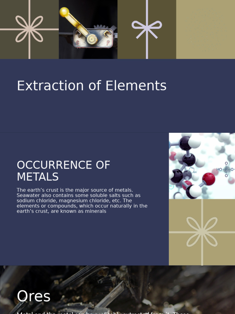 Extraction of Elements Final Version | PDF | Ion | Ore