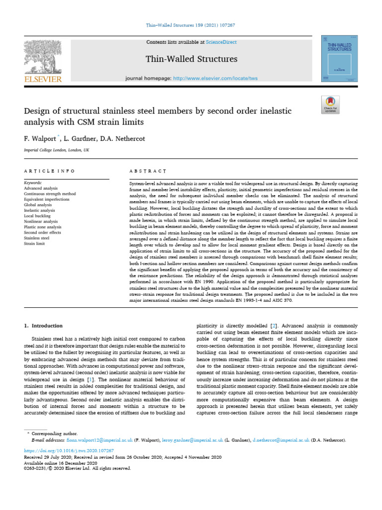 9 - Design of Structural Stainless Steel Members by Second Order ...