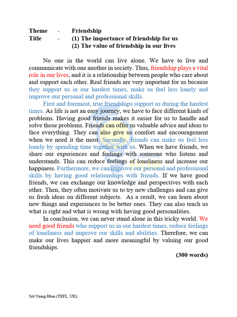 Friendship1 1 | PDF | Friendship | Loneliness