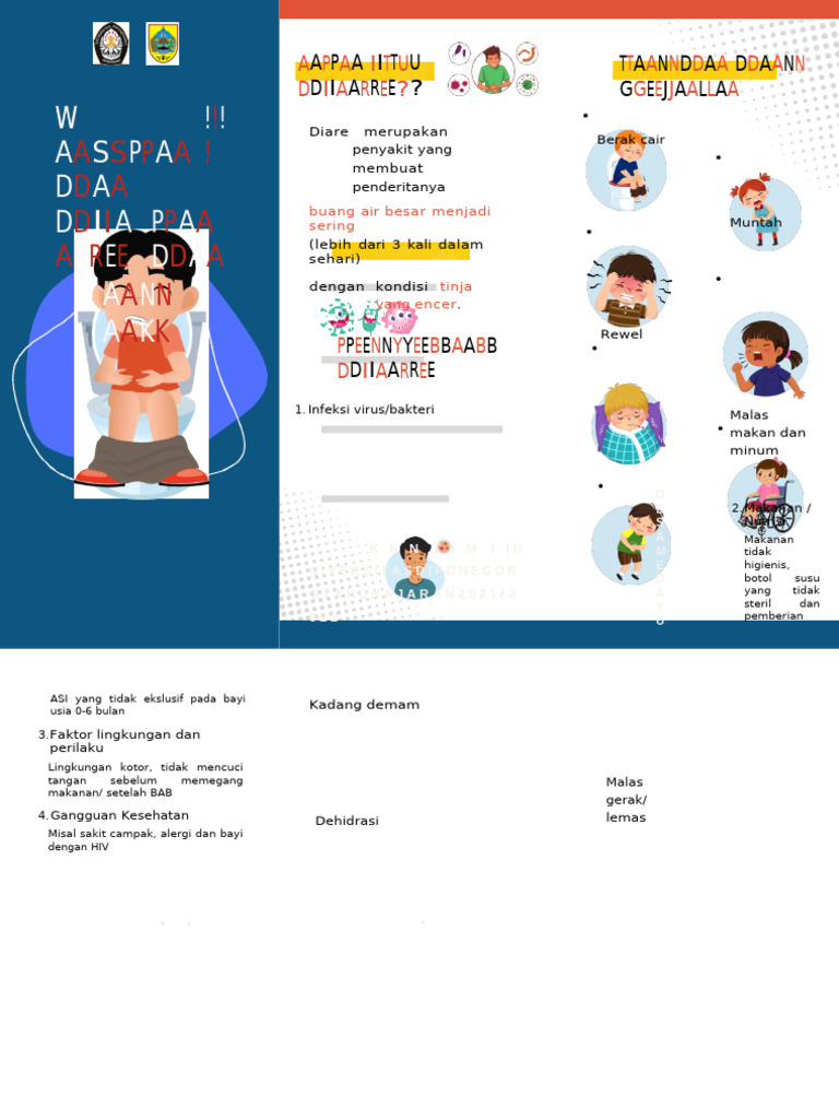 Leaflet Diare Pada Anak | PDF