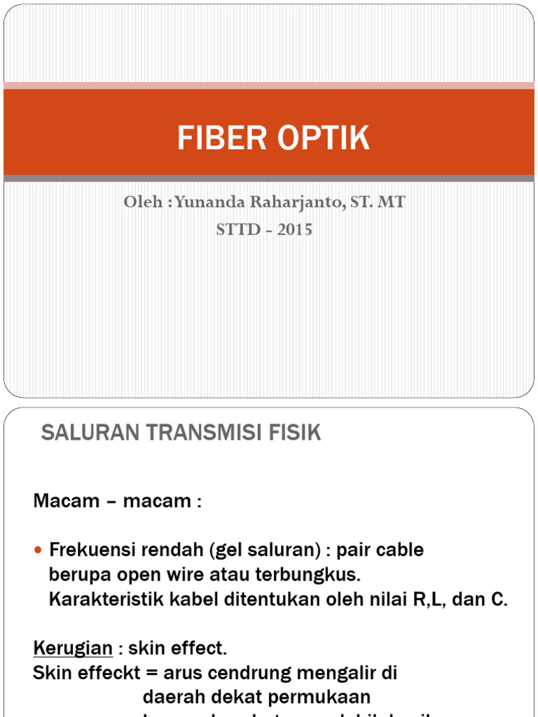Pengenalan Dasar FIBER OPTIK | PDF