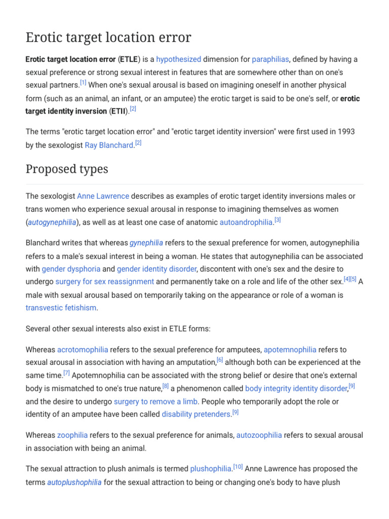 Erotic Target Location Error - Wikipedia | PDF | Gender | Gender Studies