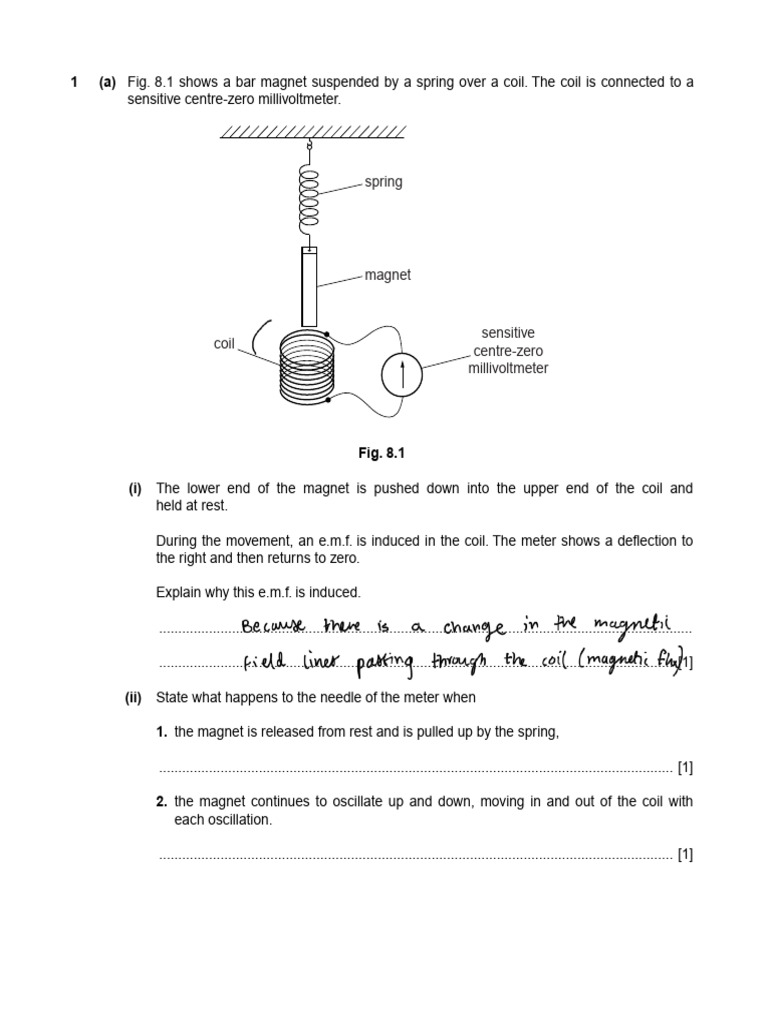 Electromagnetic Effects 1 QP | PDF | Transformer | Inductor