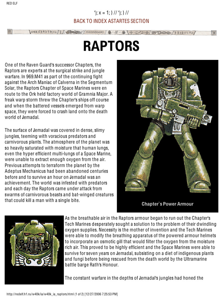 Index Imperial Astartes I II III IV Amp Insignium Astartes Raptors ...