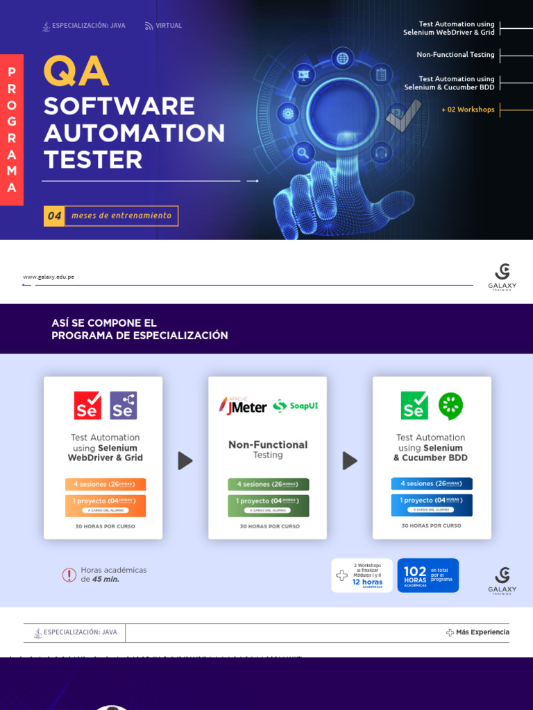 TEMARIO_PACK TESTING DEVELOPER | PDF | Selenio (software) | Java ...