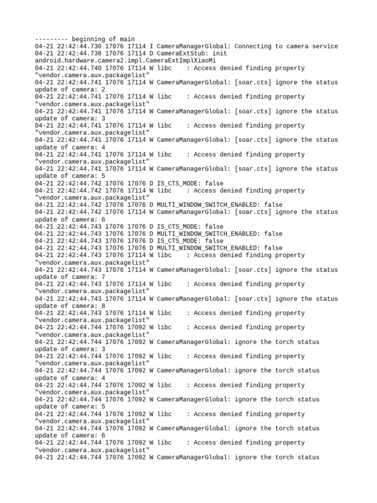 Camera Debugging Log Analysis | PDF | Computing | Computer Programming