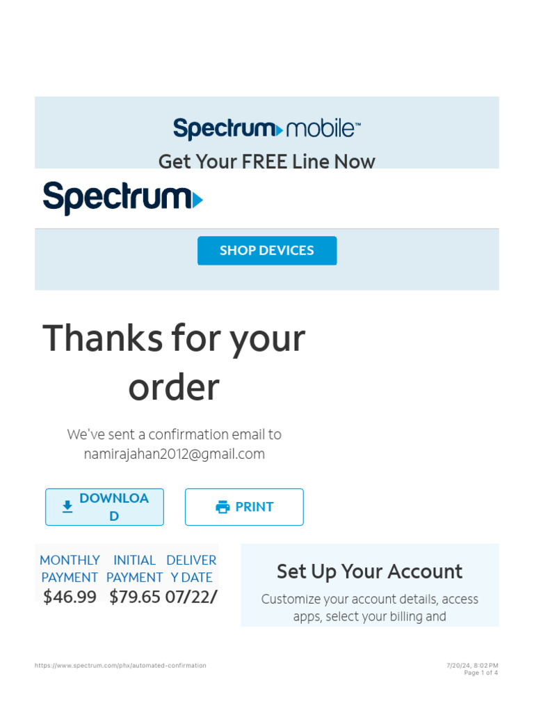 Spectrum® - Automated-Confirmation | PDF | Internet | Pricing