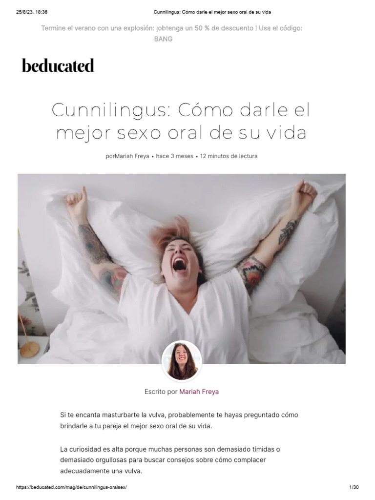 Cunnilingus - Cómo Darle El Mejor Sexo Oral de Su Vida | PDF | Sexo oral | Clítoris