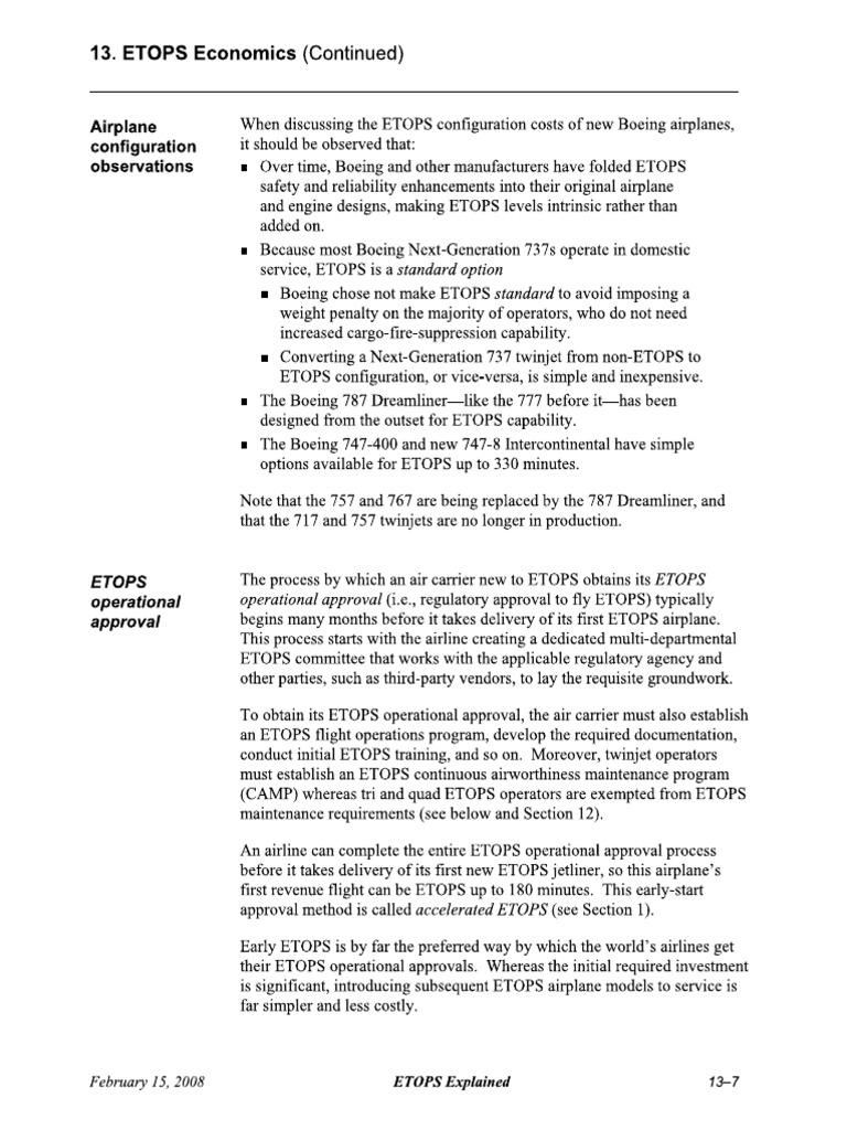 ETOPS Requirements Guide | PDF