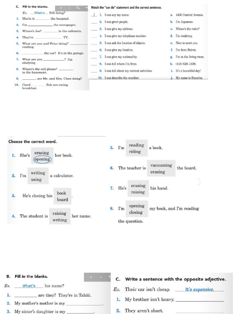 Levela1 A2 Test | PDF
