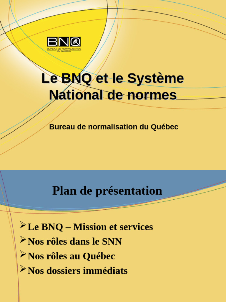 Rôle et missions du BNQ au Québec | PDF | Organisation internationale ...