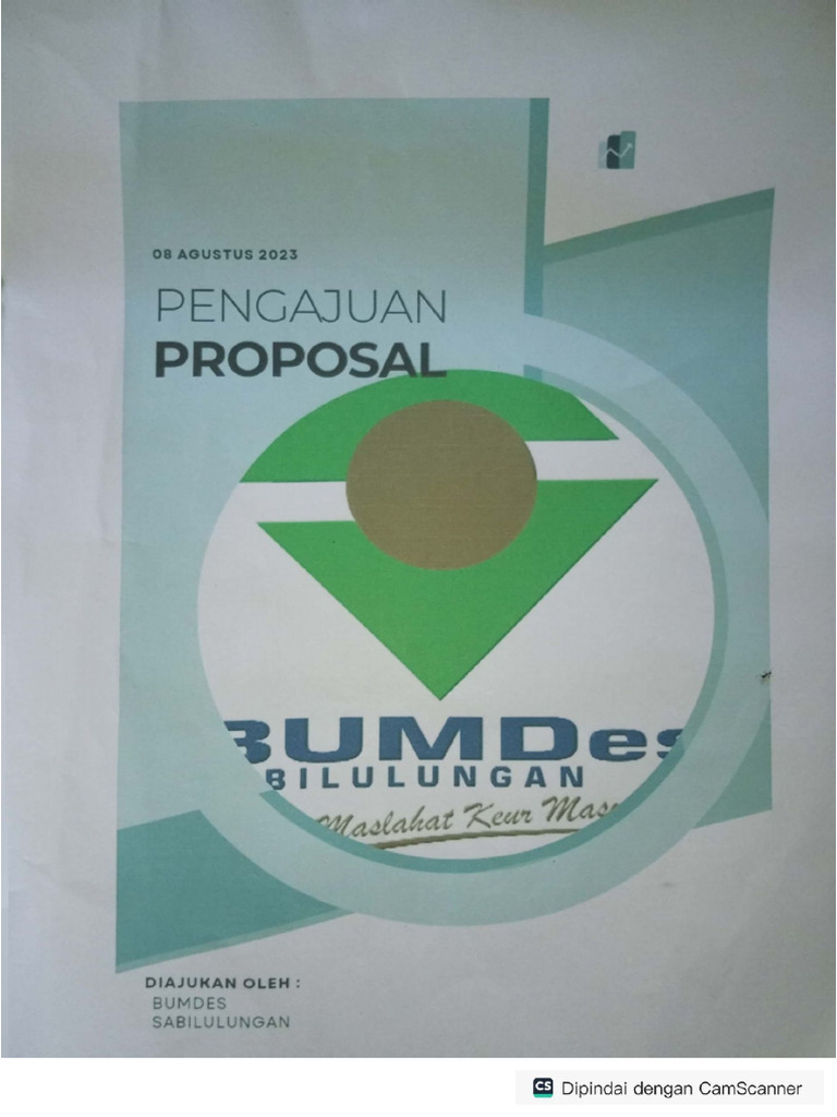 Proposal Pengajuan BUMDesa Sabilulungan Karangwangi | PDF