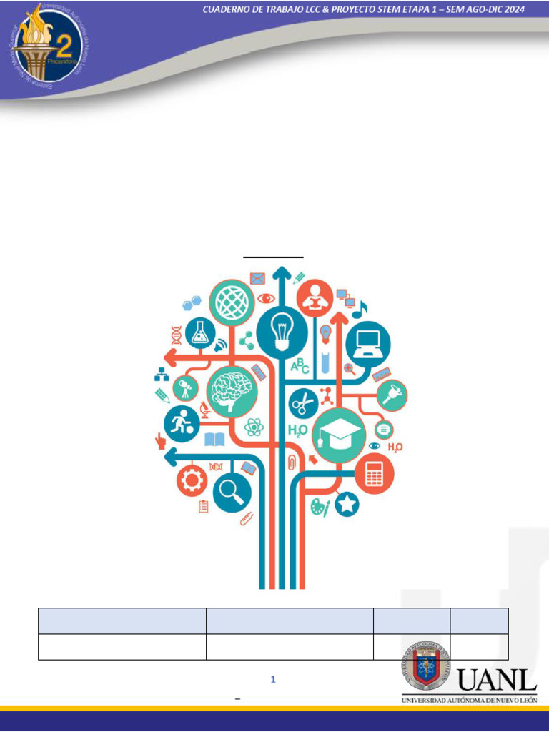 Cuaderno de Trabajo - LCC y STEM Etapa 1 Sem Ago-Dic2024 (Incluye Encuadre) | PDF | Razón ...