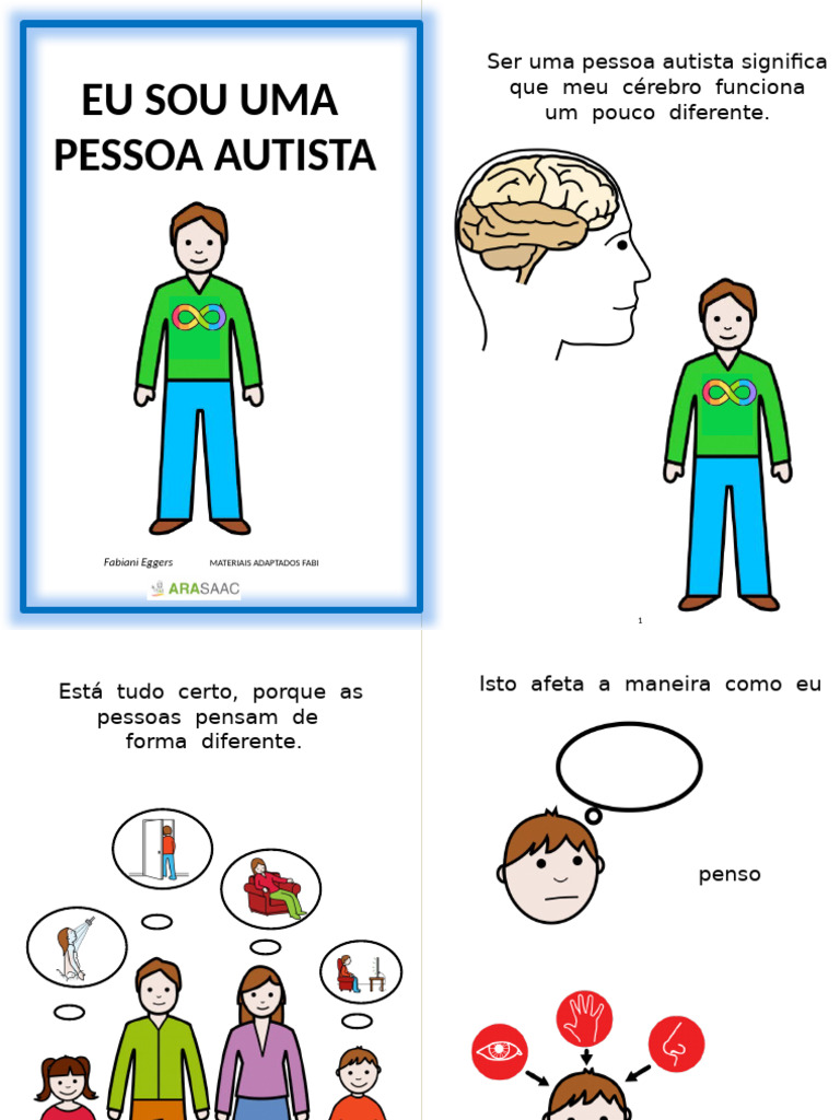 Mini Book - EU SOU UMA PESSOA AUTISTA | PDF | Espectro do autismo