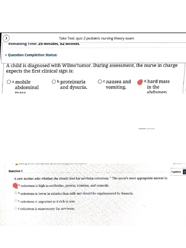 Quiz 2 Pediatric 2021 | PDF