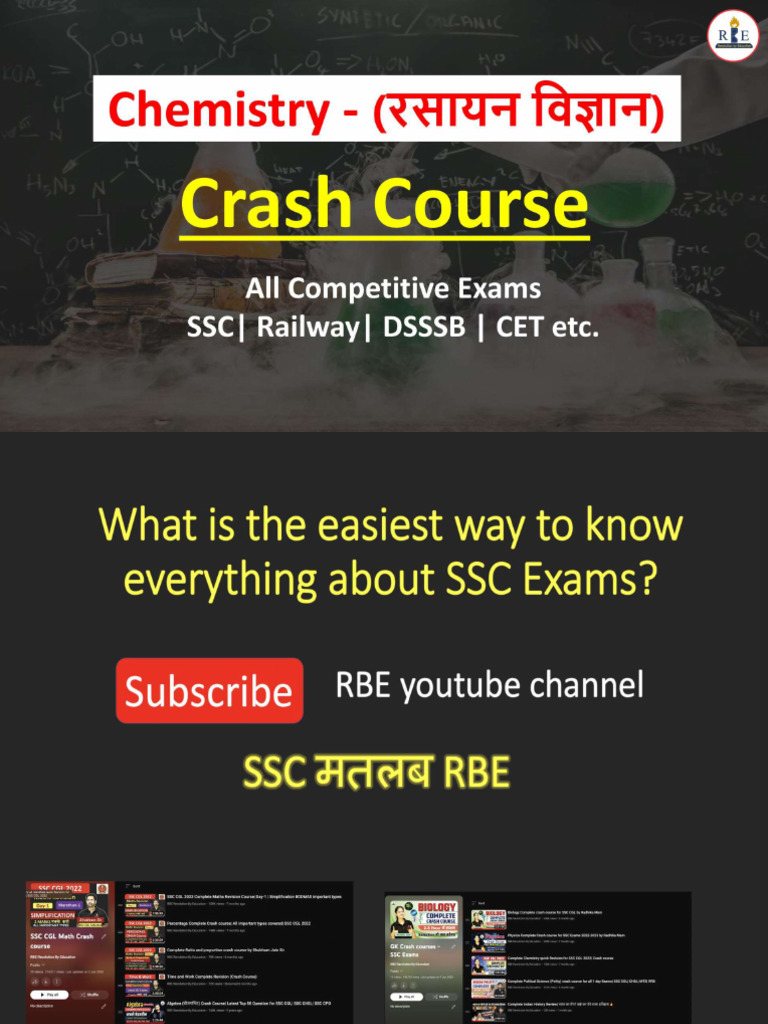 Chemistry Crash Course - Rbe | PDF