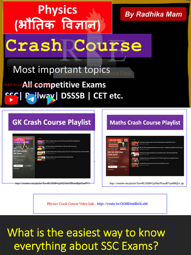 Physics Crash Course - RBE | PDF | You Tube