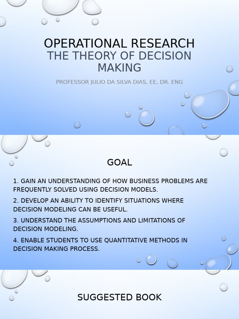 01a Introduction | PDF | Decision Making | Risk