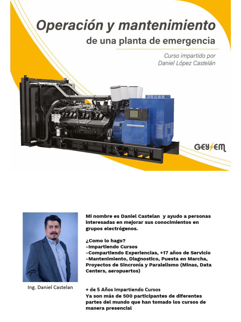 Cursos de Grupos Electrógenos por Daniel Castelan | PDF | Negocios ...