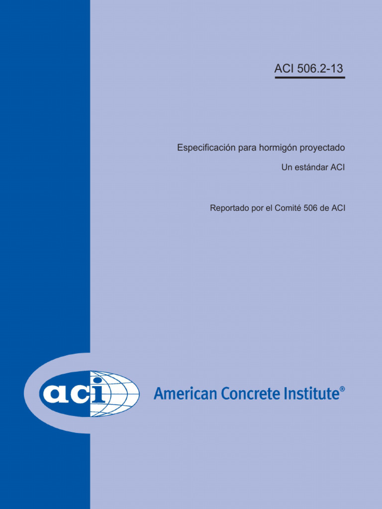 ACI 506.2 - 13 - Specification For Shotcrete | PDF | Hormigón | Cemento