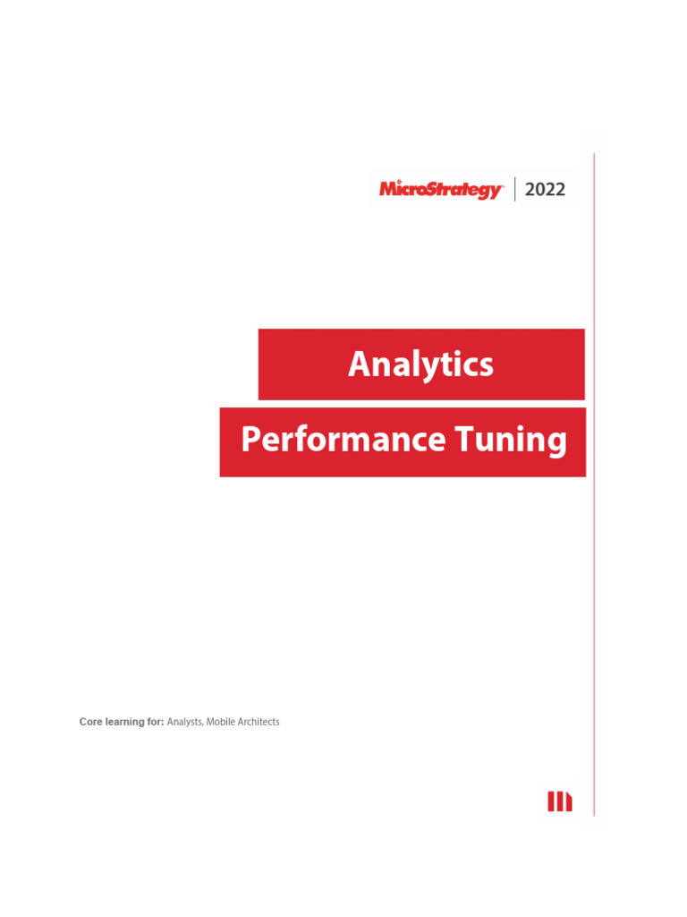 Analytics Performance Tuning - 11.3.5 | PDF | Cache (Computing) | Databases