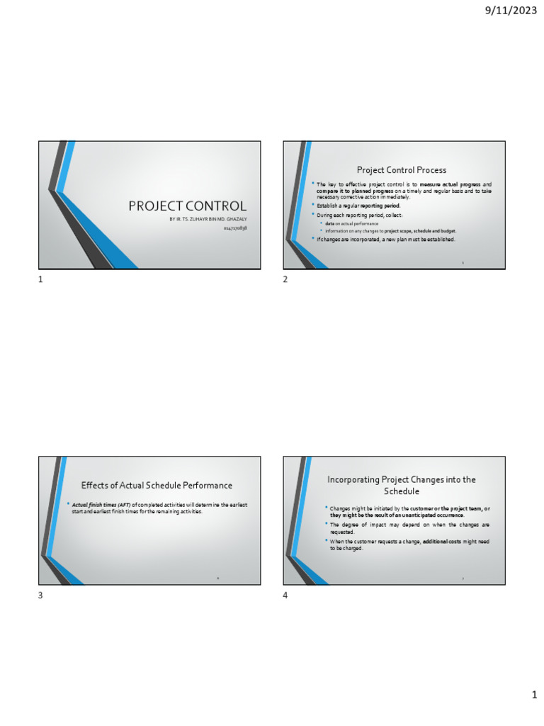 PROJECT CONTROL | PDF | Cash | Cost Accounting