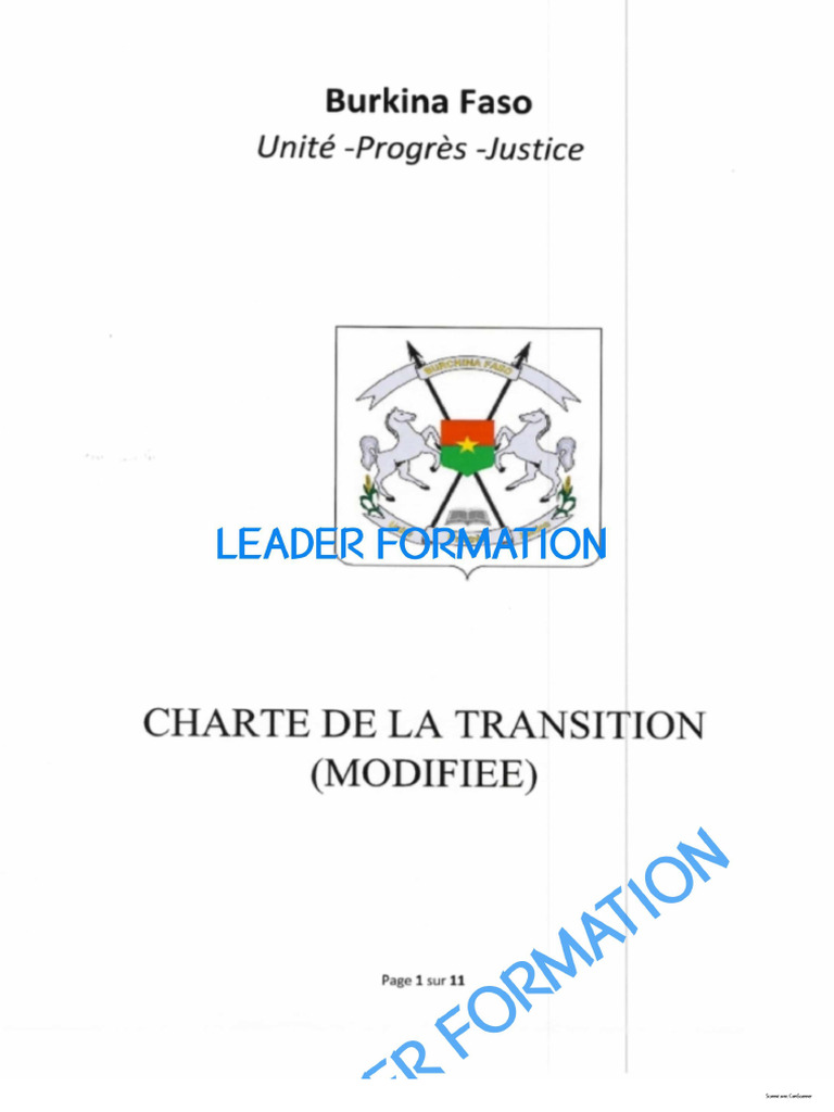 LA CHARTE DE LA TRANSITION (modifié )LE 25052024 | PDF