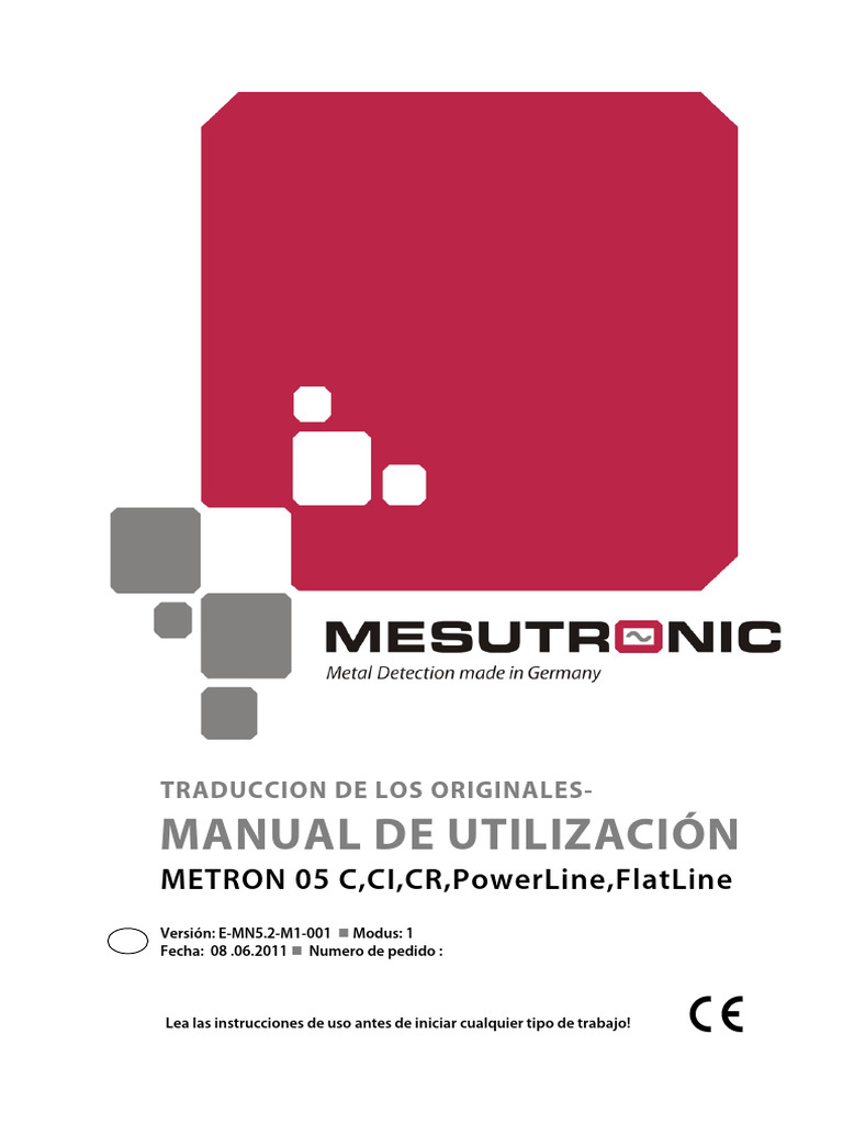 Manual de Uso del Detector Mesutronic | PDF | Ingenieria Eléctrica ...