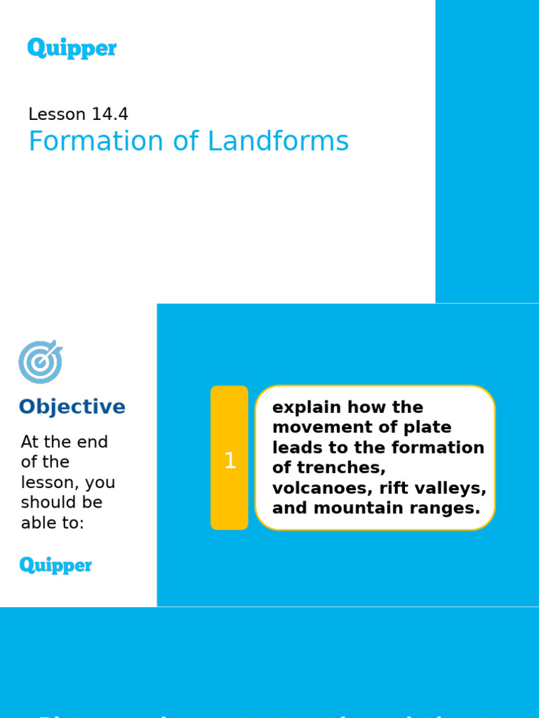 Earth Science SHS 14.4 Formation of Landforms | PDF | Plate Tectonics | Structure Of The Earth