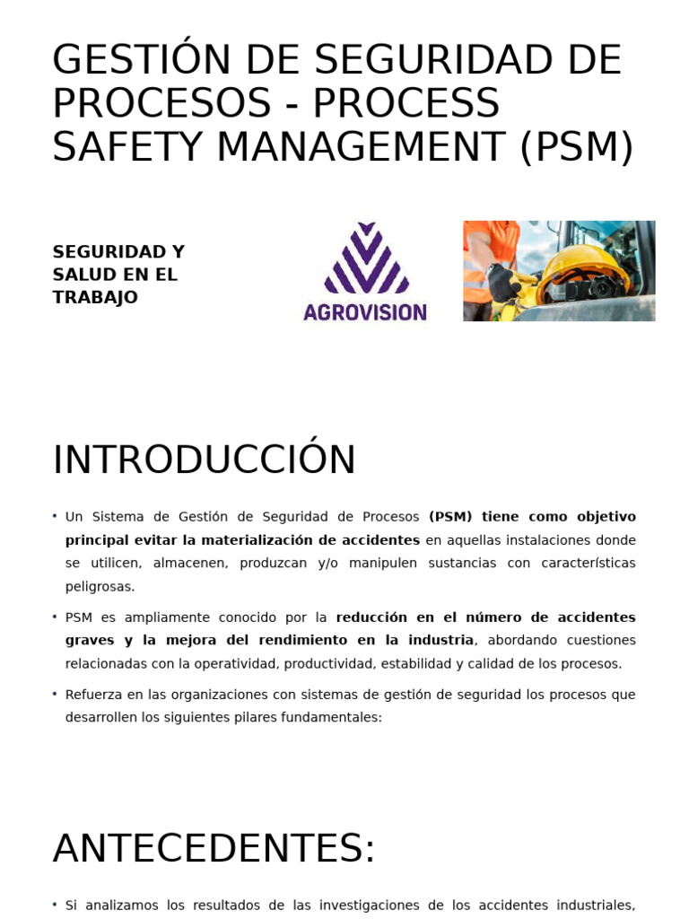 Gestión de Seguridad de Procesos - Process Safety | PDF | Indicador de rendimiento | Business