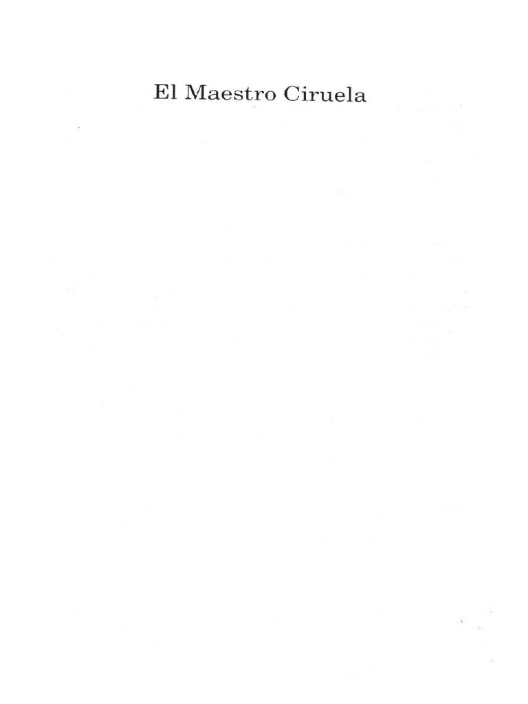 El Maestro Ciruela | PDF