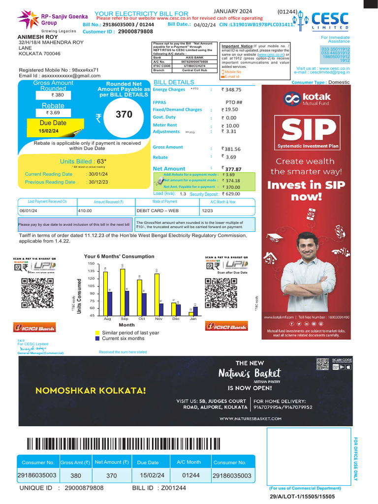 Kolkata Bill | PDF | Banking Technology | Money