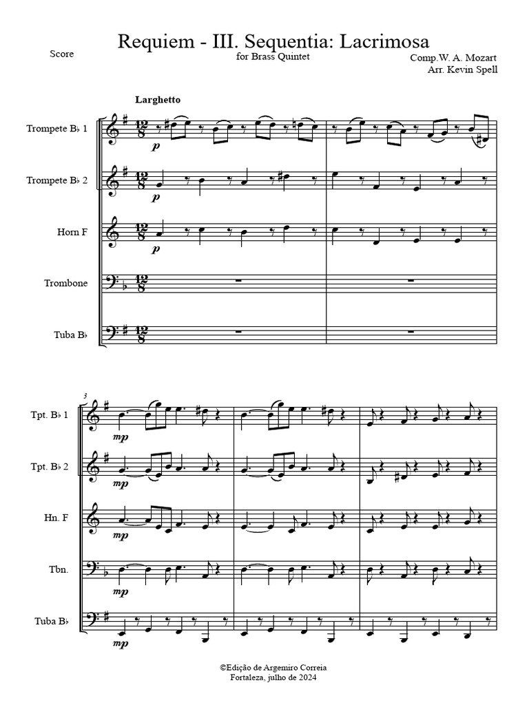 Requiem - III. Sequentia Lacrimosa | PDF | Musical Compositions | Music ...