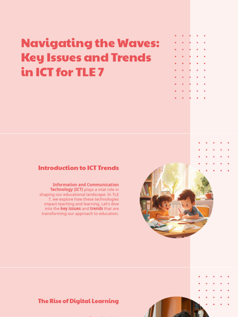 Slidesgo Navigating The Waves Key Issues and Trends in Ict For Tle 7 ...
