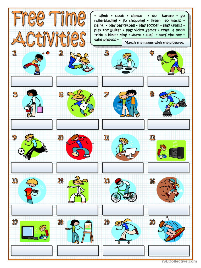 Free Time Activities | PDF