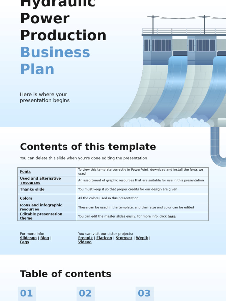 Hydraulic Power Production Business Plan by Slidesgo | PDF | Marketing | Pricing