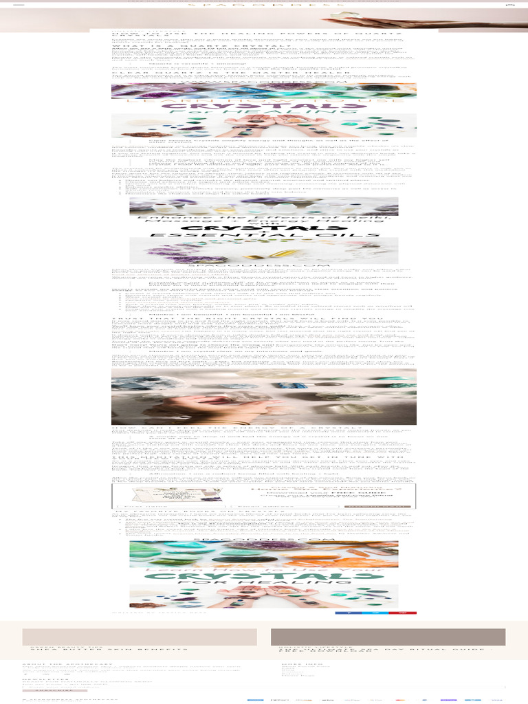 How To Use The Healing Powers of Quartz Crystals | PDF | Quartz | Meditation