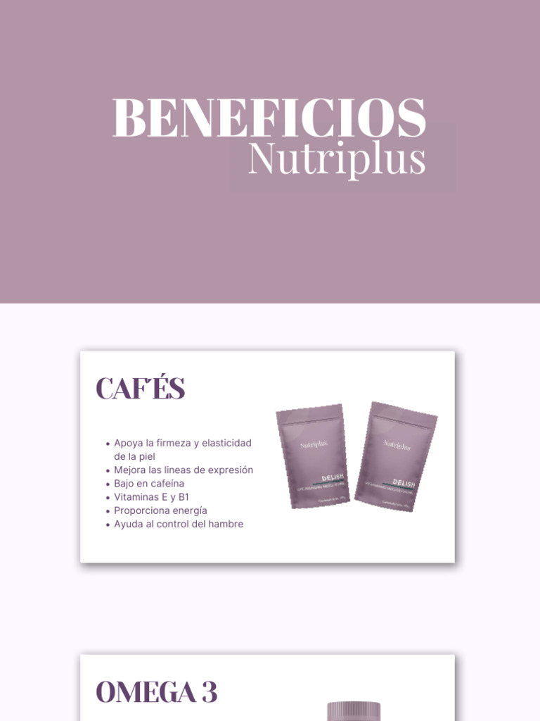 BENEFICIOS NUTRIPLUS | PDF | Sistema inmune | Antioxidante