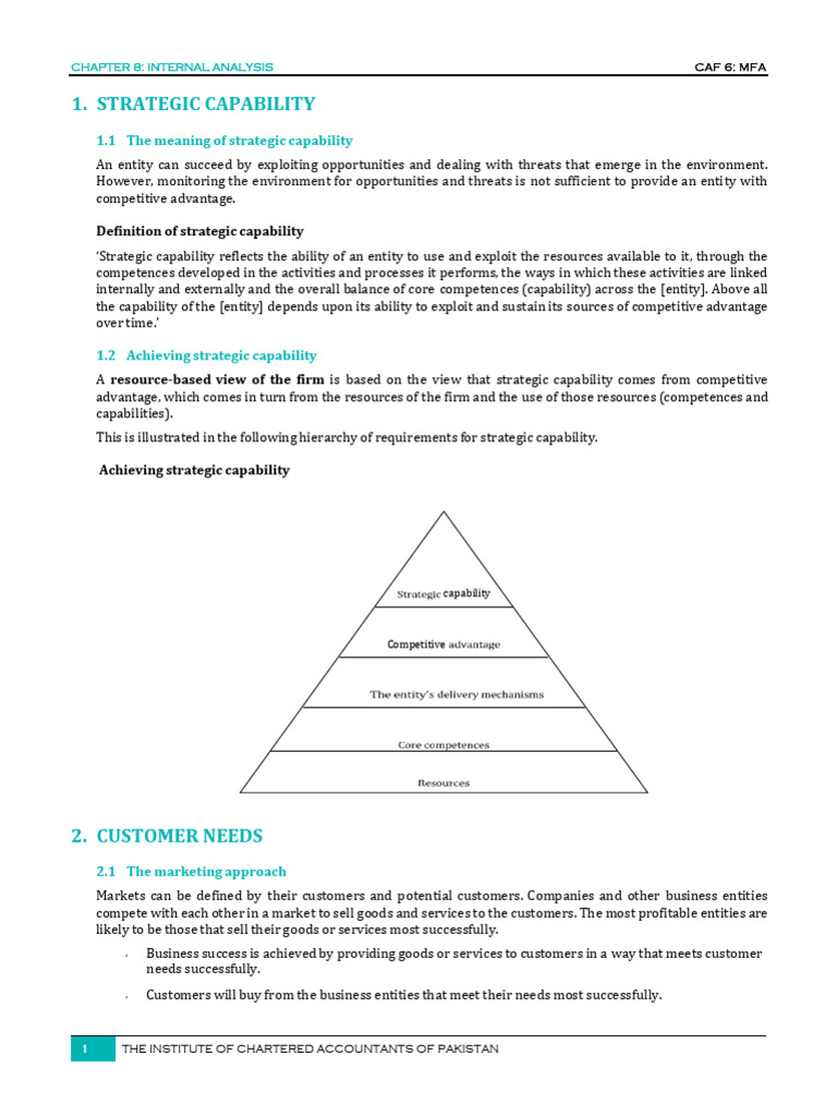 Chap 8 - Internal Analysis (Notes) | PDF | Competitive Advantage ...